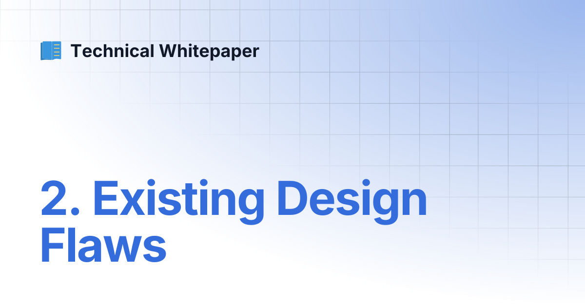 2. Existing Design Flaws | Technical Whitepaper