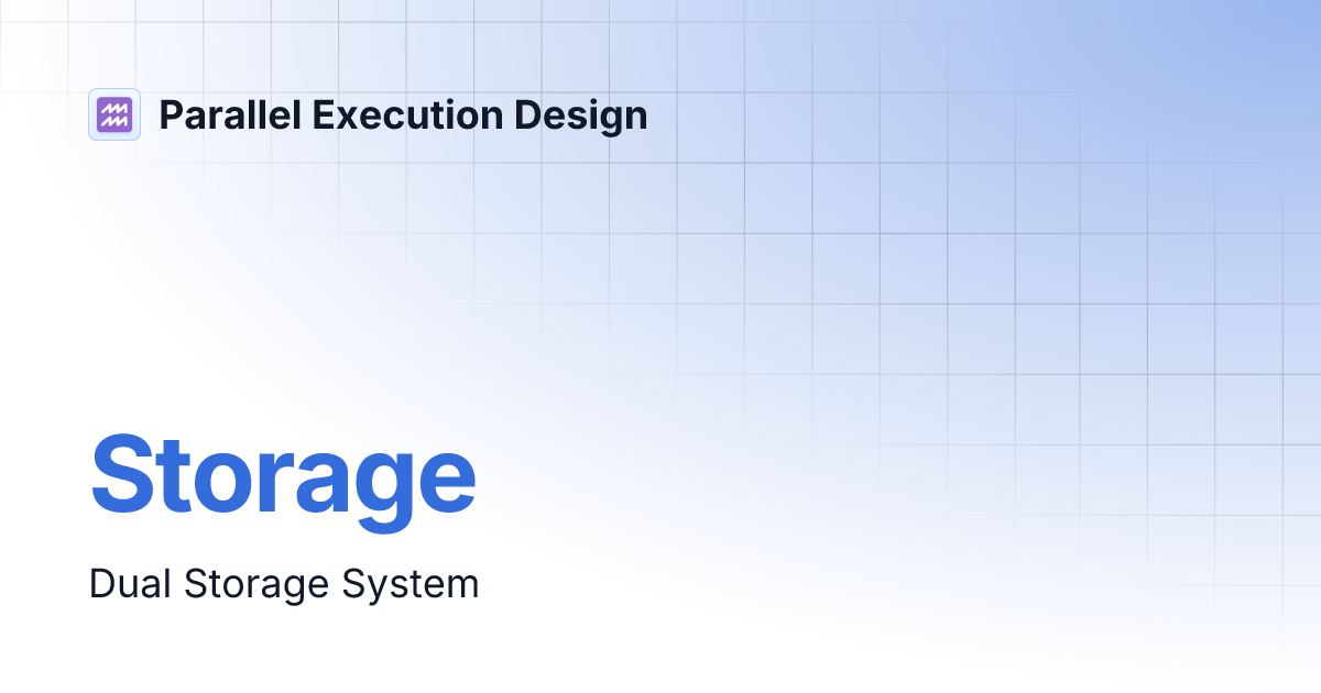 Storage | Parallel Execution Design